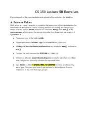 Lec B Docx Cs Lecture B Exercises Complete Each Of The