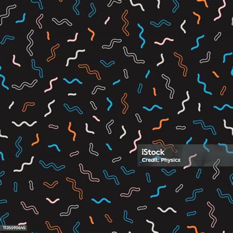 멤피스 스타일 완벽 한 패턴입니다 기하학적 요소 모양으로 추상적인 벡터 일러스트 80 89세에 대한 스톡 벡터 아트 및 기타 이미지 80 89세 90세 이상 개체