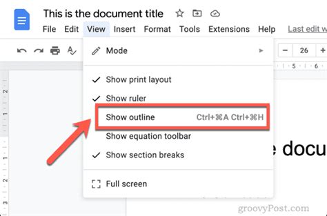 How To Use The Document Outline In Google Docs How To Use The Document Outline In Google Docs