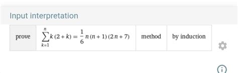 Solved Input Interpretation Prove ∑k1nk2k61nn12n7