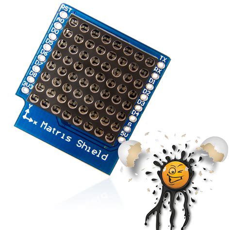 wemos d1 8×8 led matrix modul tm1640 shield erweiterungen iot powered