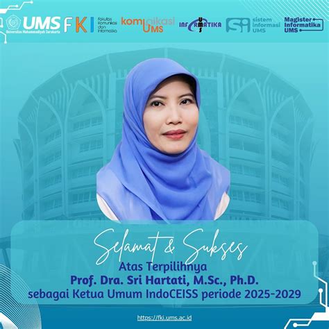Informatika Ums Selamat Dan Sukses Atas Terpilihnya Prof Dra Sri