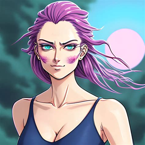Anime Art Cute Young Blonde Girl Shoulder Length Hair In Motio