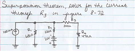 Solved Superposition Theorem Solve For The Current Through Chegg