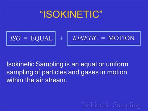 What Is Isokinetic Sampling Method And Its Advantages