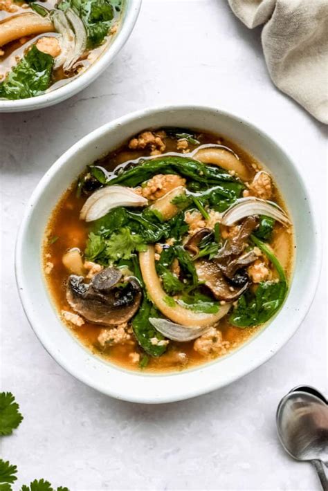 Ginger Garlic Pork Noodle Soup • Heal Me Delicious