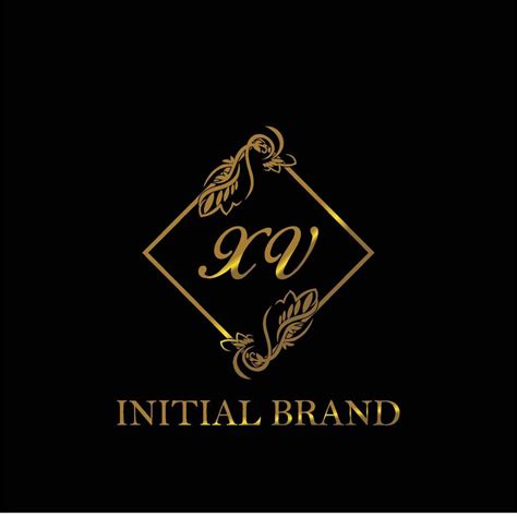 Initial Xv Handwritten Luxury Letter Template 10365205 Vector Art At