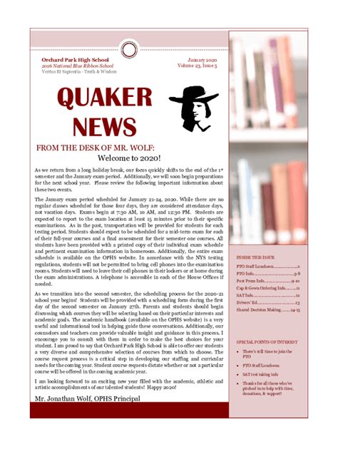 Fillable Online Orchard Park High School Wins National Recogntion Fax Email Print Pdffiller