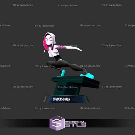 Spider Gwen Action Pose Basic D Print Files Specialstl
