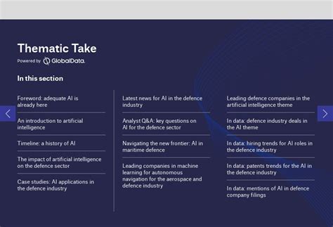 The Impact Of Artificial Intelligence On The Defence Sector Global Defence Technology Issue