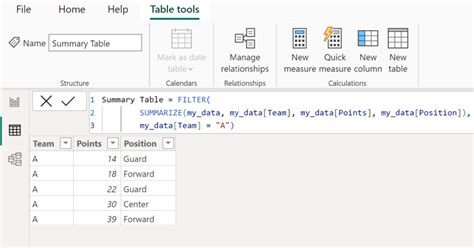 Power Bi How To Use Summarize With Filter