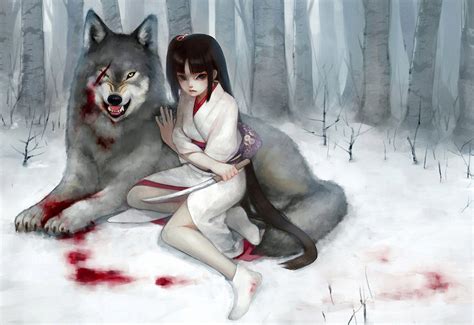 Anime Wolf Girl Wallpapers Top Free Anime Wolf Girl Backgrounds Wallpaperaccess