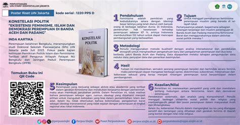 Poster Riset Pusat Perpustakaan Universitas Islam Negeri Syarif