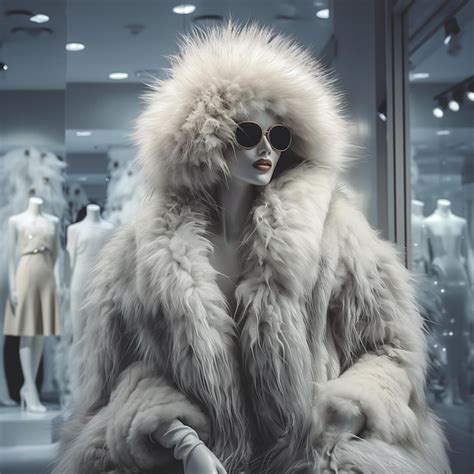 Premium Photo Luxury Fur Coat With Model In Luxurious Style Pose