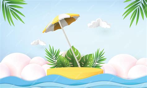 Concepto Netural Tropical De Hoja De Maqueta De Podio Geométrico 3d