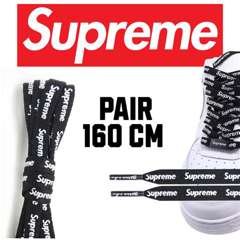 Supreme Shoe Laces Black Af1 160 Cm 63 In Ebay