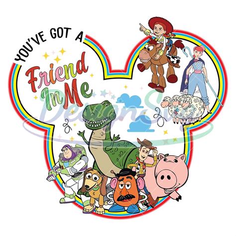 Youve Got A Friends In Me Toy Story Mickey Head Png Designsvg