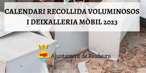 Calendari deixalleria mòbil i recollida de voluminosos 2023 Web