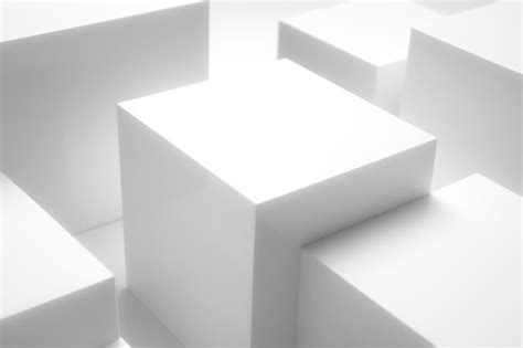 A White Cube With A White Cube In The Middle Premium Ai Generated Image