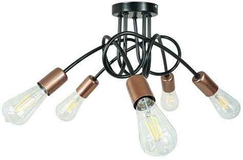 Lampa Sufitowa Wisząca Plafon Loft Edison 5 X E27 INECT Sklep EMPIK