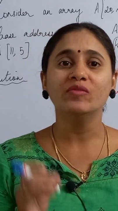 Data Structures Row Major Order Youtube