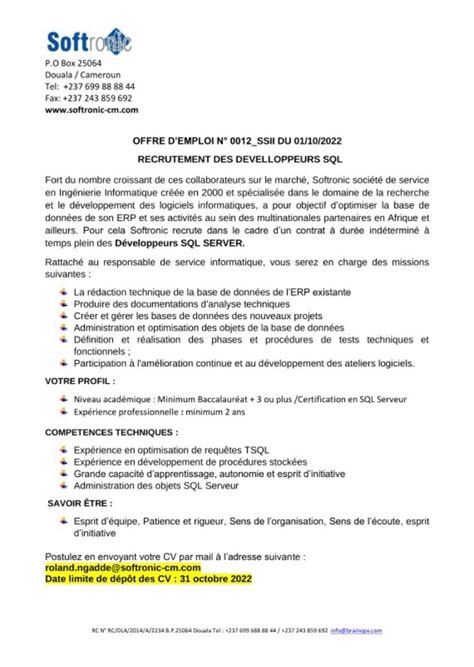 Dilane Fogue Kamga On Linkedin Hiring Sqldeveloper Recrutement