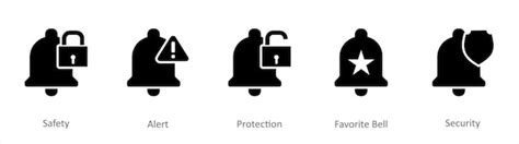 Premium Vector A Set Of Contact Icons As Safety Alert Protection