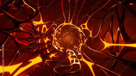 Organic Fire Flame Loop Vj Animation In Abstract Background Looped Tunel In Hell Fire