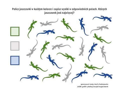 Counting Lizards Math Worksheet