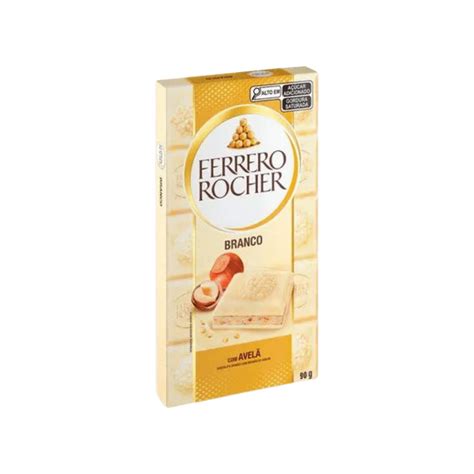 Chocolate Tablete Ferrero Rocher Branco 90g Tablete Ferrero Rocher Branco 90g