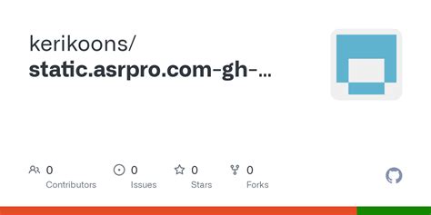 Github Kerikoons Static Asrpro Gh Pages