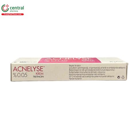 Thuốc Acnelyse Krem Tretinoin 0.05% điều trị mụn trứng cá viêm, mụn mủ
