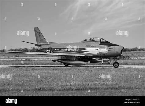 Canadair F 86 Sabre Golden Hawks On The Ground In British Columbia