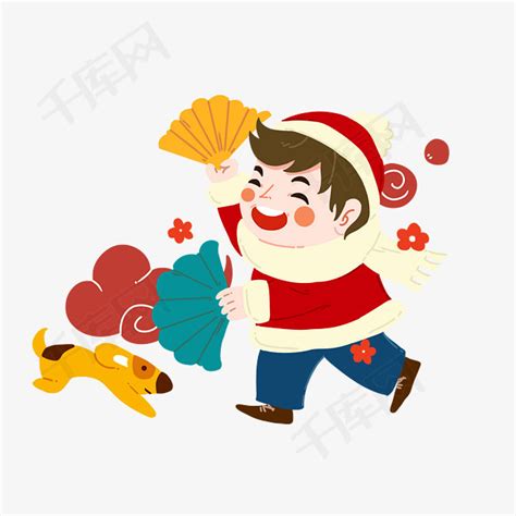 扭秧歌小男孩素材图片免费下载 千库网