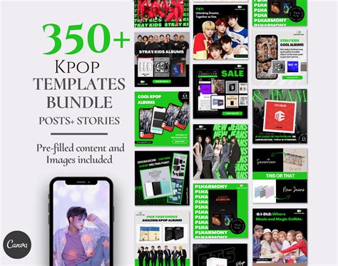 K Pop And Bts Army Canva Templates Instagram Social Media Designs For