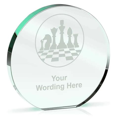 Custom Engraved Chess Glass Award Broadway Trophies And Engraving