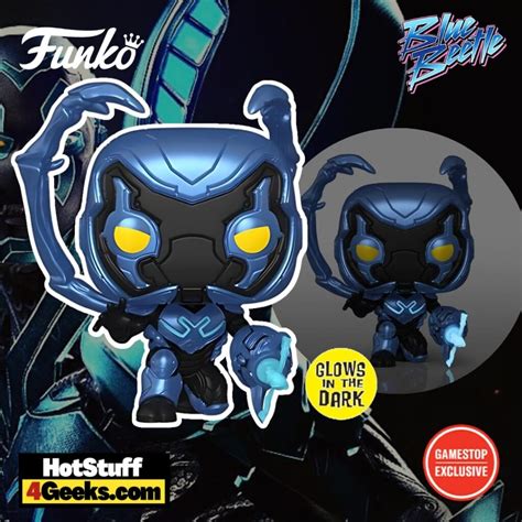 2023 New Dc Blue Beetle Glow Funko Pop Gs Exclusive