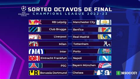 Estos Son Los Cruces De Los Octavos De Final De La Champions League 2022 23