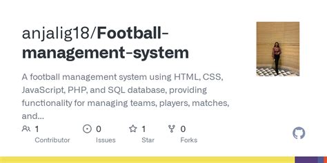 Github Anjalig Football Management System A Football Management