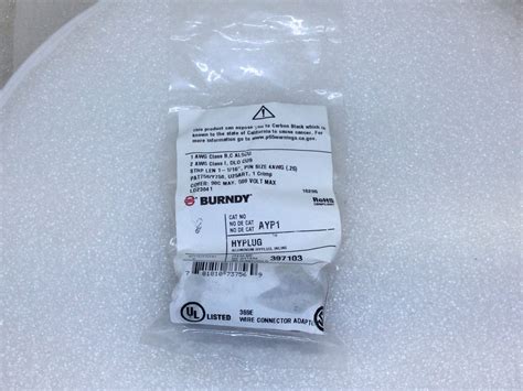 Burndy Ayp1 Compression Pin Adapter