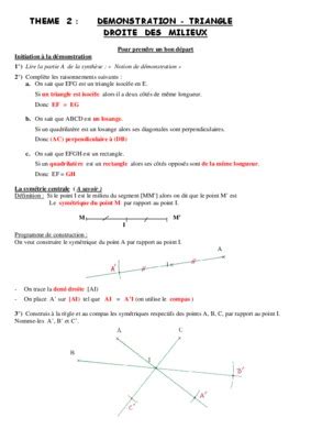Demonstration Du Theoreme De La Droite Des Milieux Pdf Notice Manuel D Utilisation