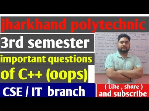 Important Question Of C Jharkhand Polytechnic 3rd Semester YouTube