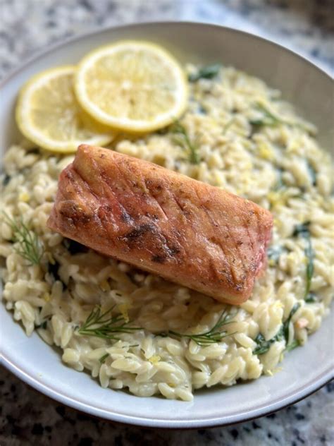 Creamy Lemon Orzo With Tofu Salmon Brown Girl Vegan