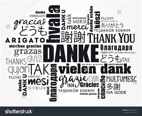 Danke Merci En Allemand Arrière Plan Nuage Image Vectorielle De