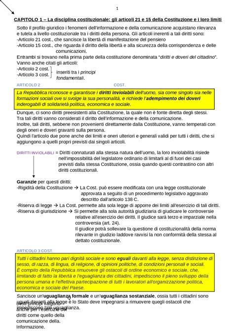 Temi Di Diritto Dellinformazione E Della Comunicazione Riassunto Sco