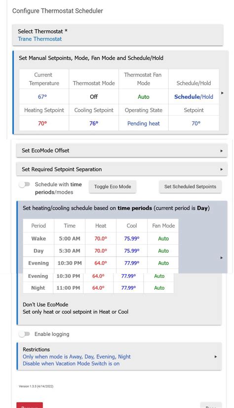 Use Thermostat To Control Thermostat Scheduler Mode Devices Hubitat