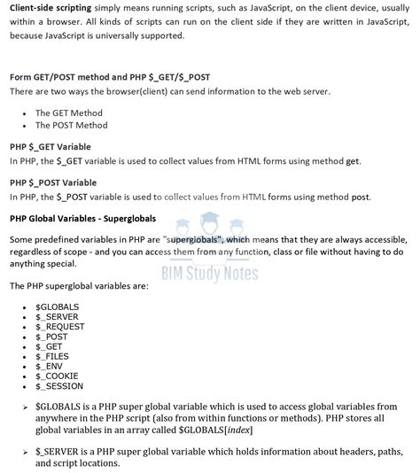 PHP SAQ Chapter Wise