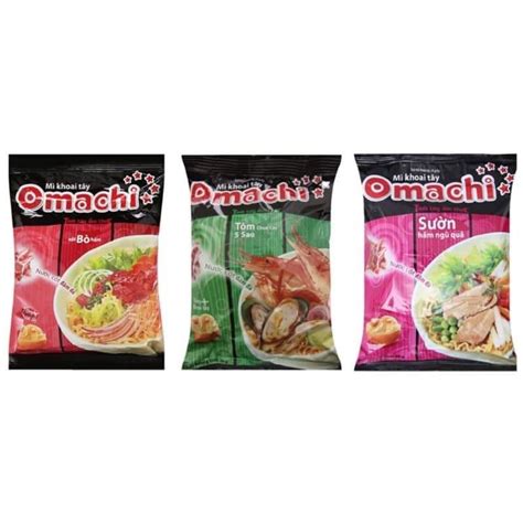 5 gói Mỳ omachi tôm chua cay sốt bò hầm sườn hầm gói 78g Shopee Việt Nam