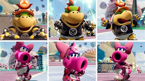 Mario Strikers Battle League ALL NEW DLC Animations Bowser Jr Birdo Rd Update YouTube