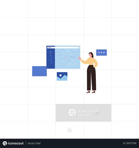 Woman Watching Software Programming Animation Free Download Design